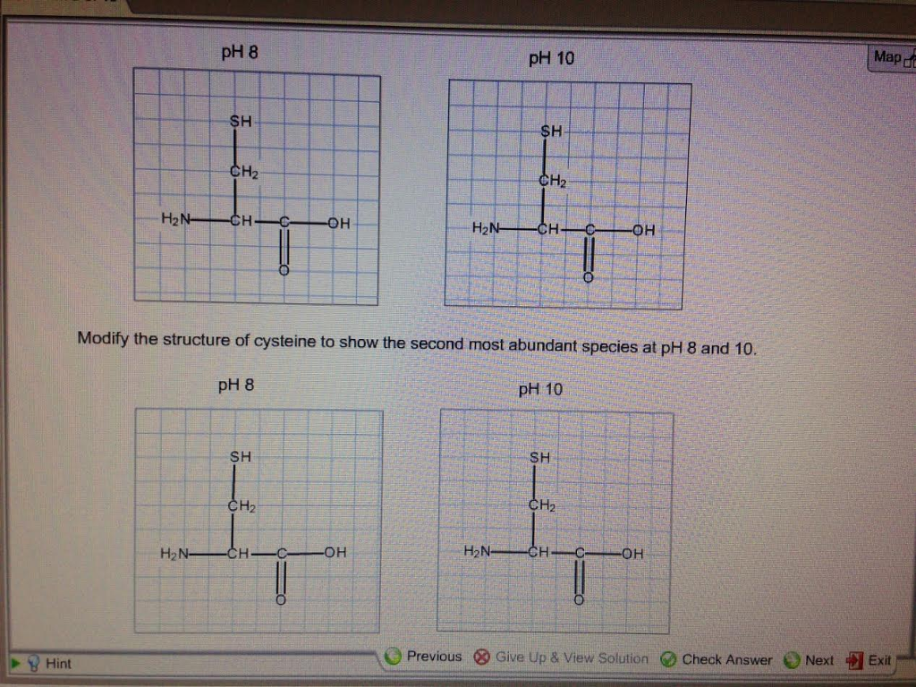 Solved Modify the structure of cysteine to show the | Chegg.com