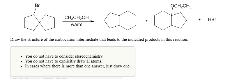 Solved Draw the structure of the carbocation intermediate | Chegg.com