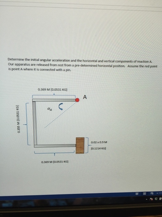 Solved Determine the initial angular acceleration and the | Chegg.com