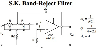 Solved S.K. Band-Reject Filter | Chegg.com