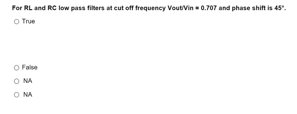Solved What is the cut off frequency for an RL series | Chegg.com