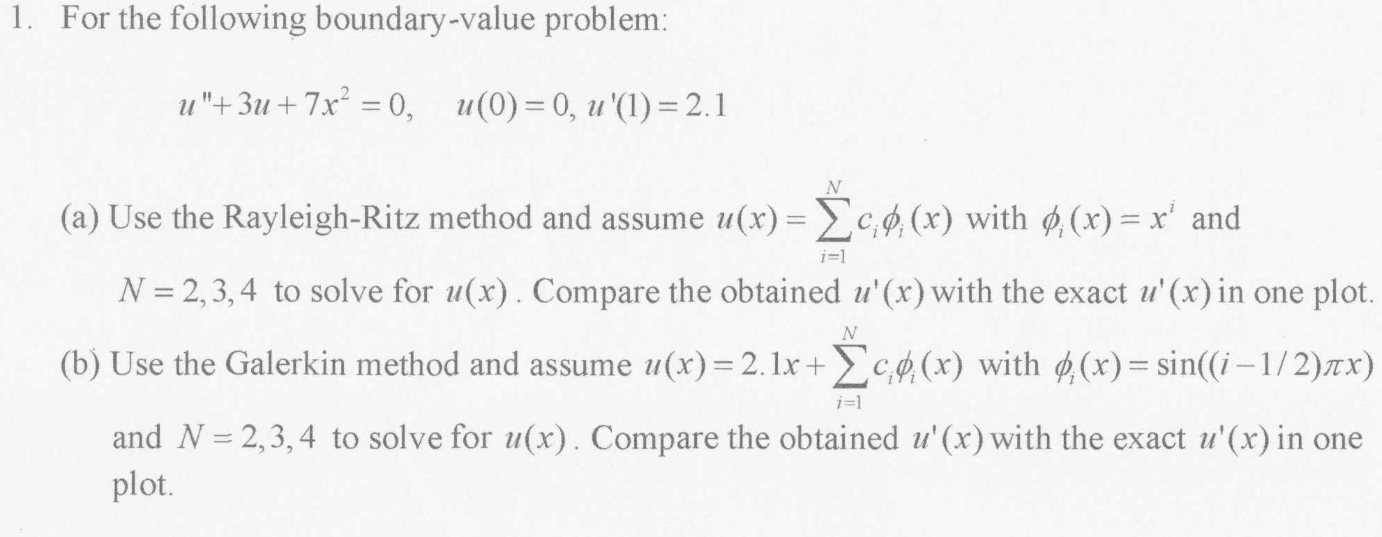 For the following boundary-value problem: Use the | Chegg.com