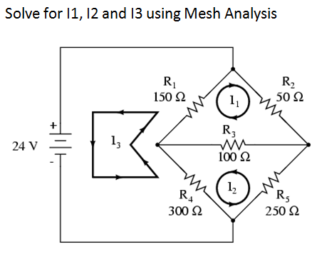 Solved Solve for |1, |2 and |3 using Mesh Analysis | Chegg.com