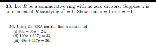 Solved Let R be a commutative ring with no zero divisors. | Chegg.com
