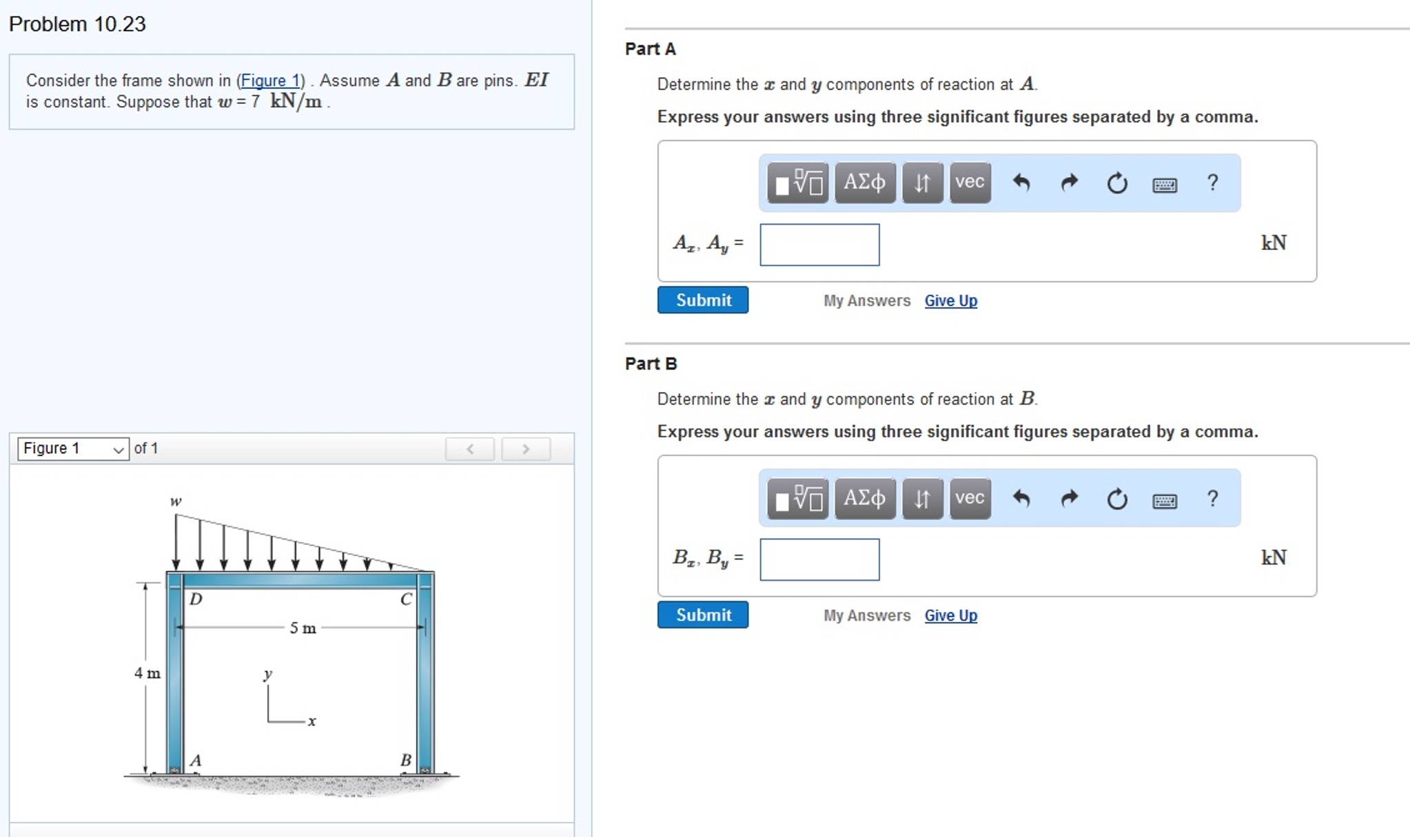 Solved Consider the frame shown in (Figure 1). Assume A and | Chegg.com