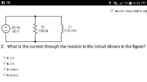 Solved What is the current through the resistor in the | Chegg.com