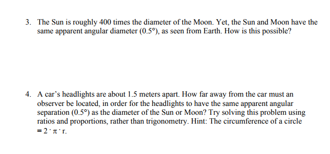 Solved (Astronomy Question but can't find correct subject | Chegg.com