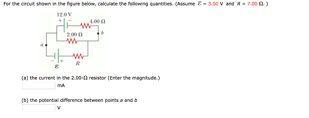 Solved For the circuit shown in the figure below, calculate | Chegg.com