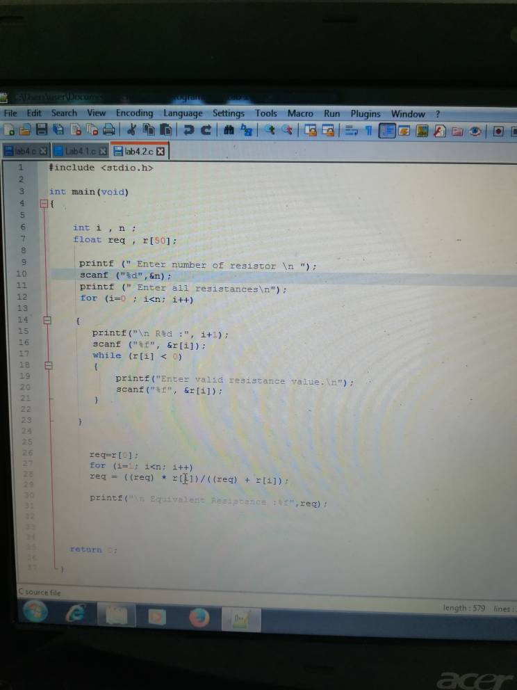 Solved File Edit Search View Encoding Language Settings | Chegg.com