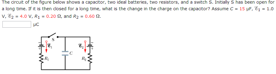 Solved The circuit of the figure below shows a capacitor, | Chegg.com