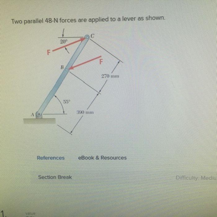 Solved Determine the moment of the couple formed by the two | Chegg.com