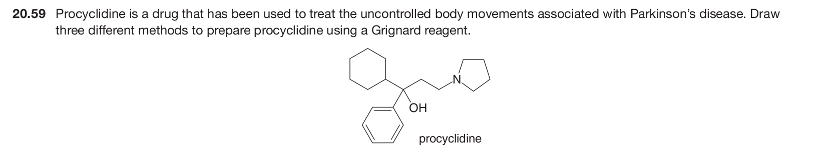 Solved Procyclidine is a drug that has been used to treat | Chegg.com