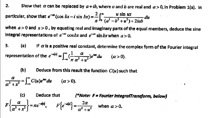 If alpha is a positive real constant determine the | Chegg.com