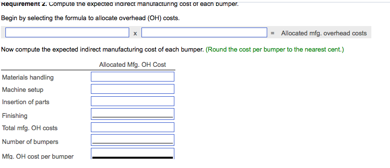 Solved 1Data Table Activity Materials handling$ Machine | Chegg.com