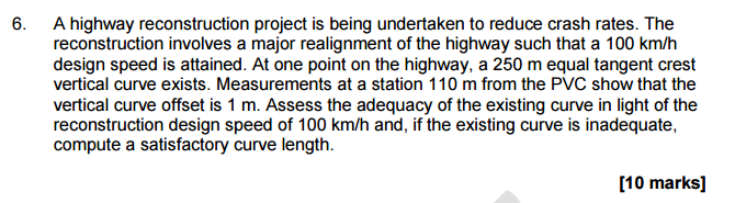 Solved A highway reconstruction project is being undertaken | Chegg.com