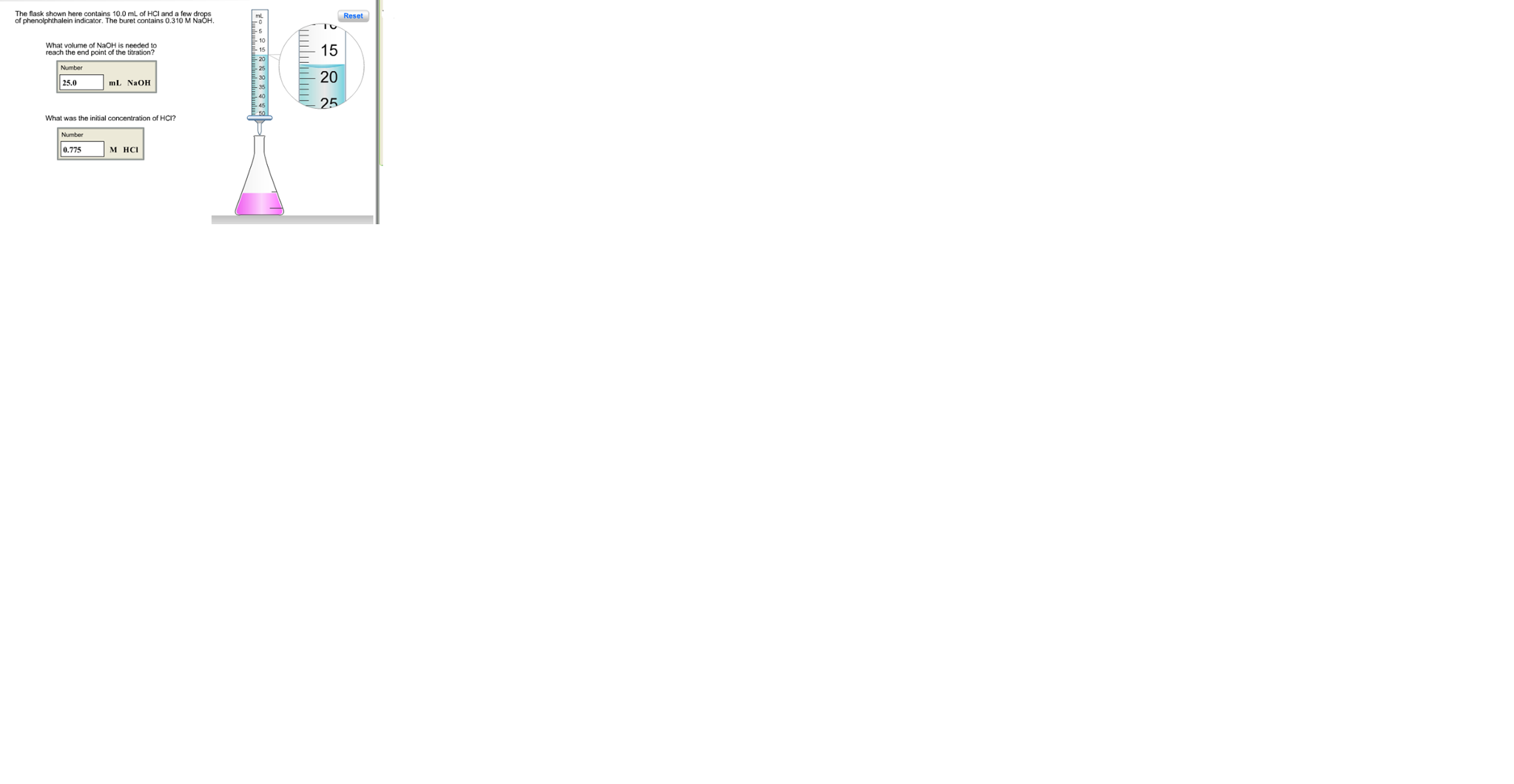 Solved: The Flask Shown Here Contains 10.0 ML Of HCl And A... | Chegg.com