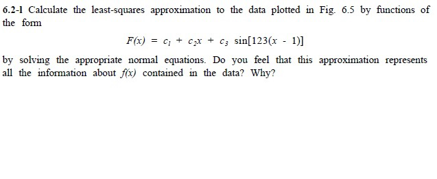 Least-squares straight-line approximation to certain | Chegg.com