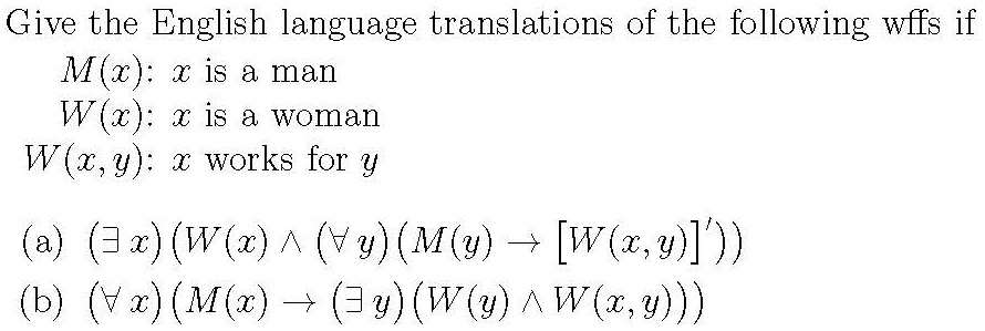 Solved Give the English language translations of the | Chegg.com