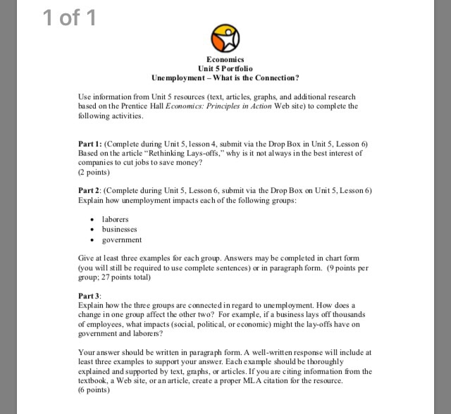Use information from Unit 5 resources (text, | Chegg.com