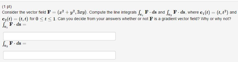 Solved Vector parametrization and line integrals: Points | Chegg.com