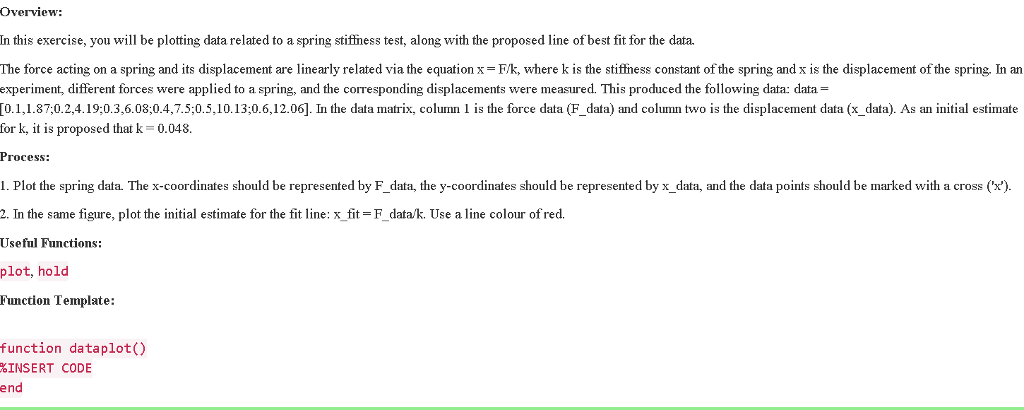 Solved Overview: In this exercise, you will be plotting data | Chegg.com