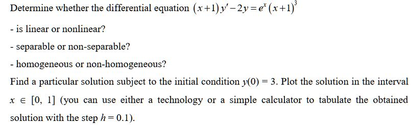 Solved Determine whether the differential equation ( - is | Chegg.com