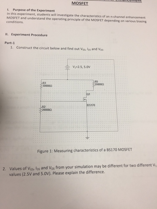 Purpose of the Experiment In this experiment, | Chegg.com