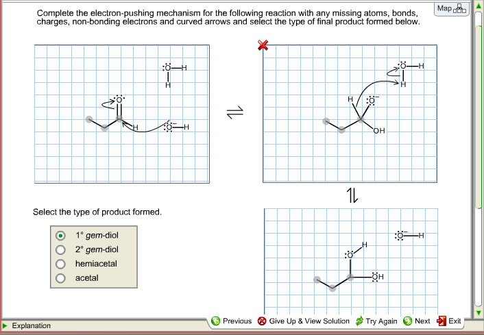 Solved Complete the electron-pushing mechanism for the | Chegg.com