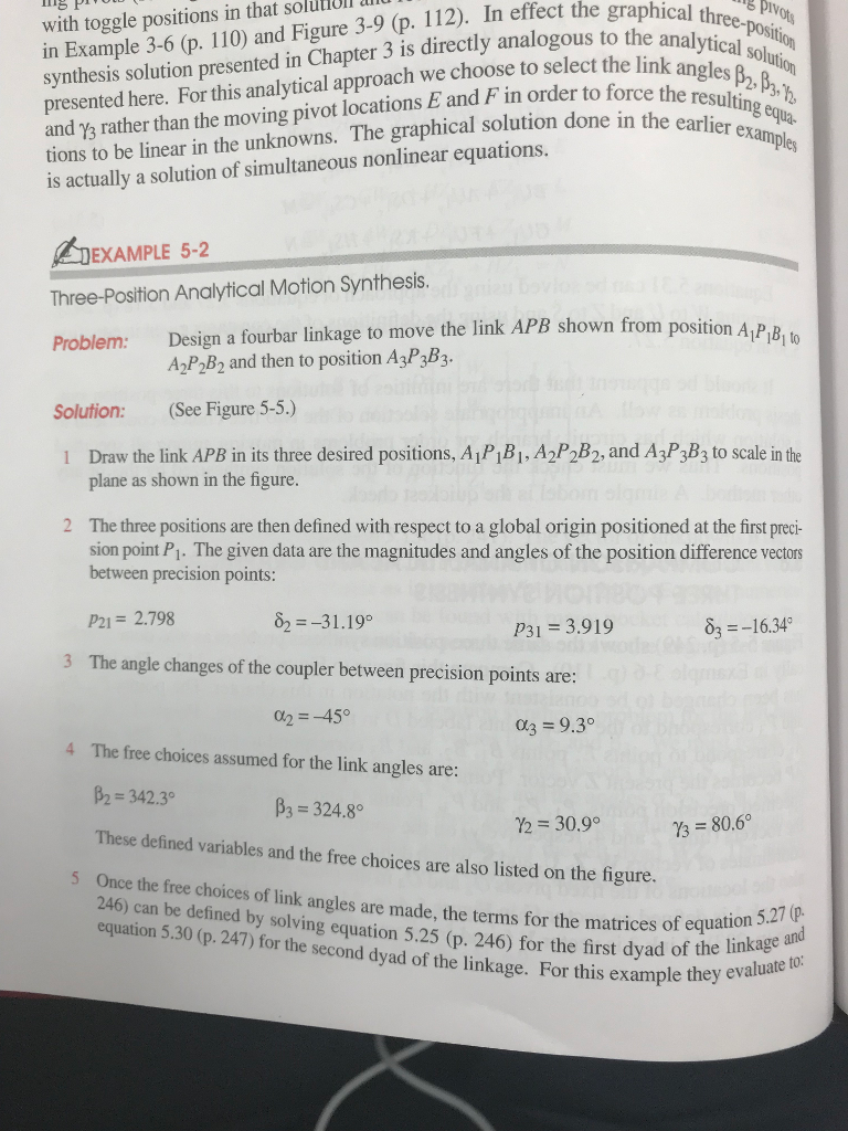 Design a driver dyad to move link 2 of Example 5-2 | Chegg.com