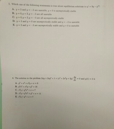 Solved equilibrium solutions | Chegg.com