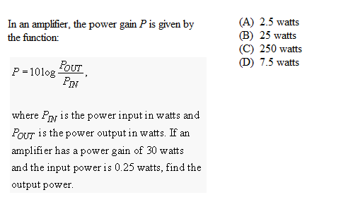 Solved In an amplifier, the power gain P is given by the | Chegg.com