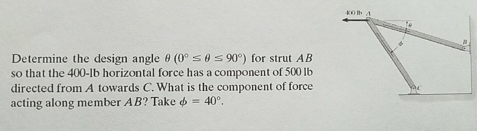Solved Determine the design angle theta (0 degree | Chegg.com