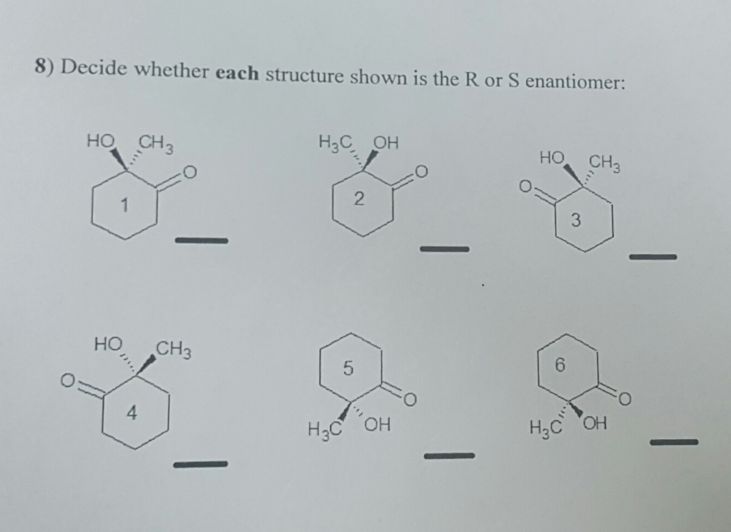 Solved Decide whether each structure shown is the R or S | Chegg.com