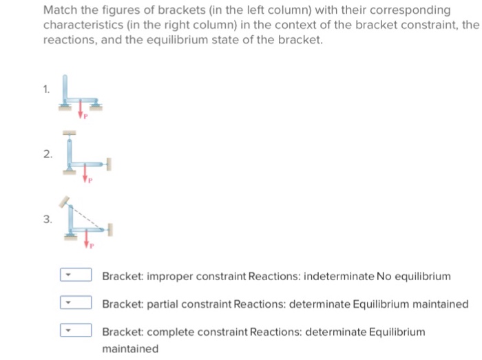 Solved Match the figures of brackets (in the left column) | Chegg.com