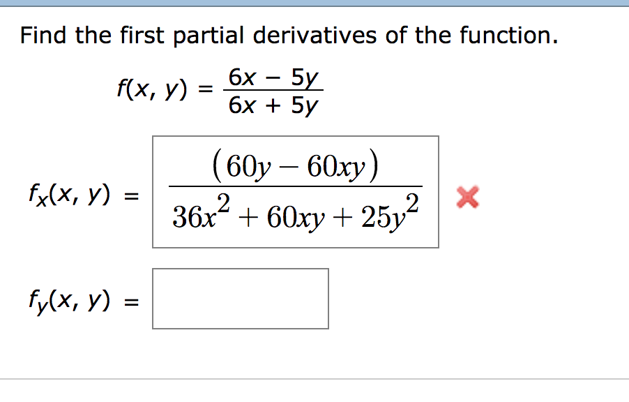 Solved Find the first partial derivatives of the function. | Chegg.com