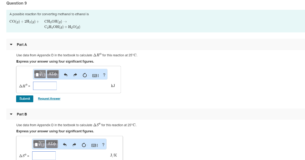 Solved Question 9 A possible reaction for converting | Chegg.com