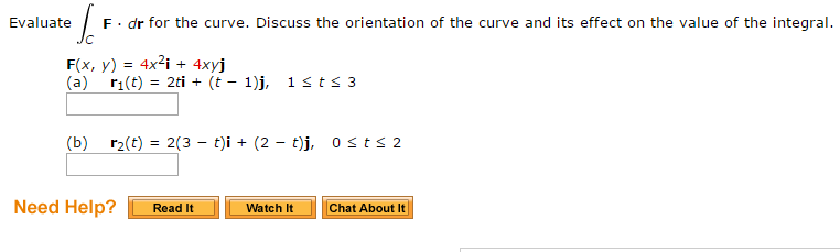 Solved Evaluate integral C F . dr for the curve. Discuss the | Chegg.com