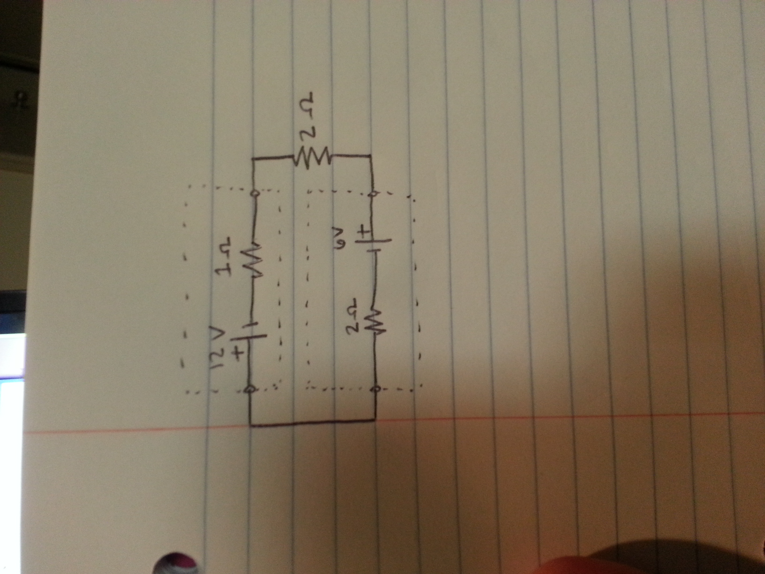 Solved A circuit has two batteries and a resistor as shown. | Chegg.com