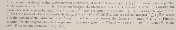 Solved 3 a) Set up, but do not evaluate, two iterated | Chegg.com
