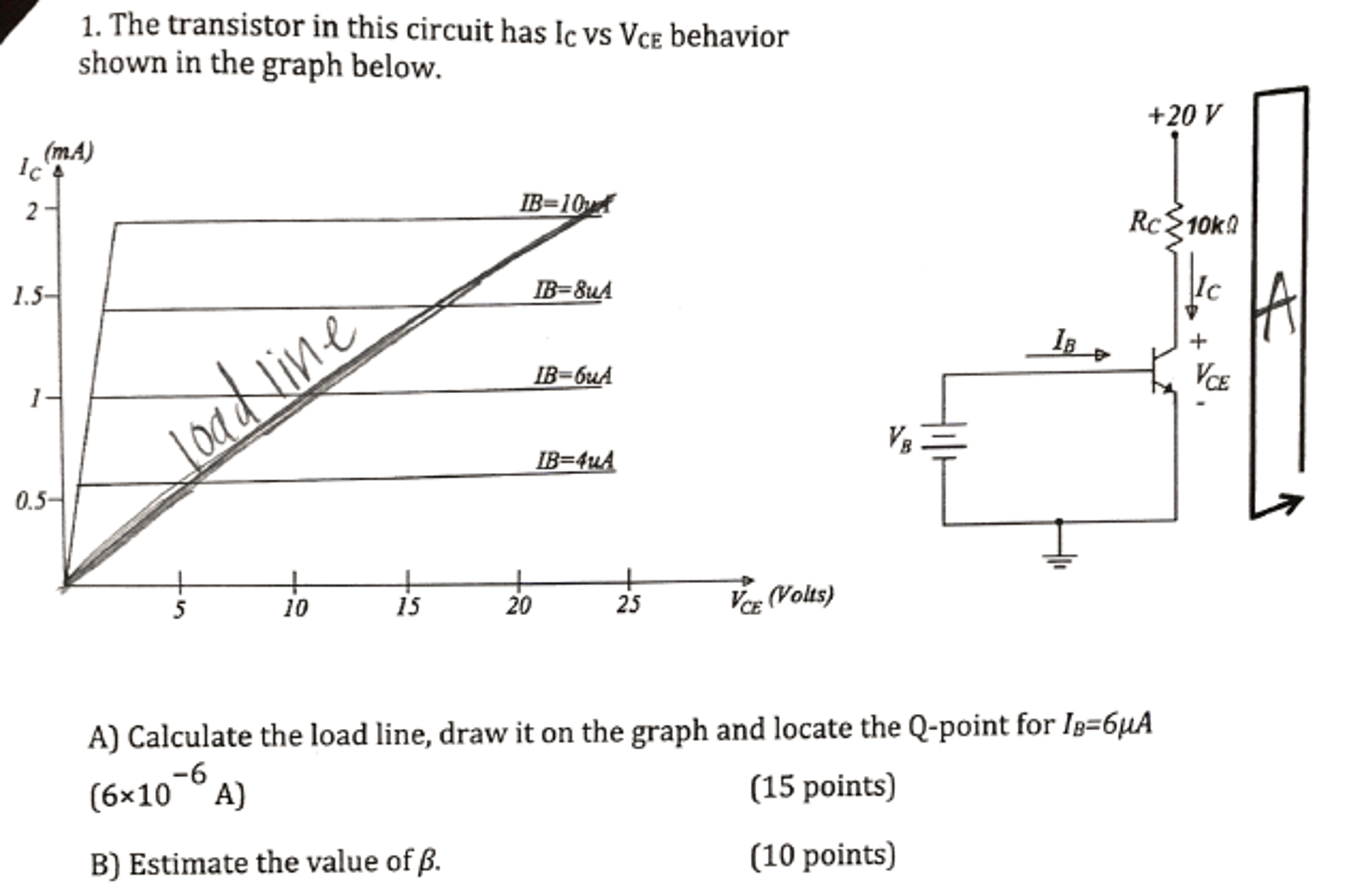 Solved The transistor in this circuit has I_c vs V_CE | Chegg.com