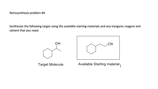 Solved Synthesize the following target using the available | Chegg.com