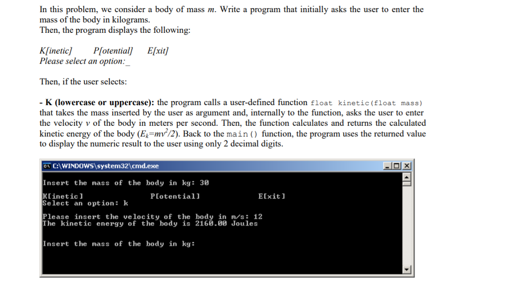 Solved Please Write A Program That Is Compatible With