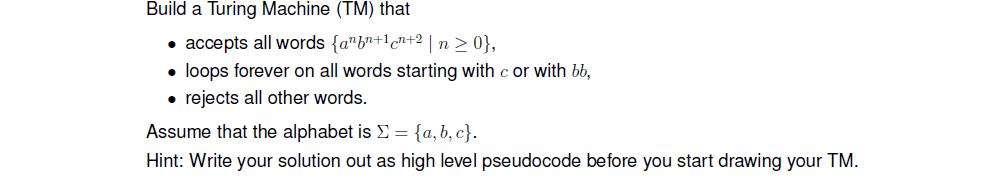 Solved Build a Turing Machine (TM) that accepts all words | Chegg.com
