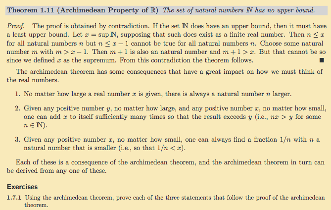 Solved Using the archimedean theorem, prove each of the | Chegg.com
