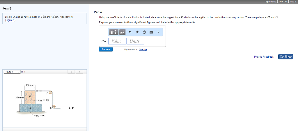 Solved Blocks A and B have a mass of 8 kg and 12 kg | Chegg.com