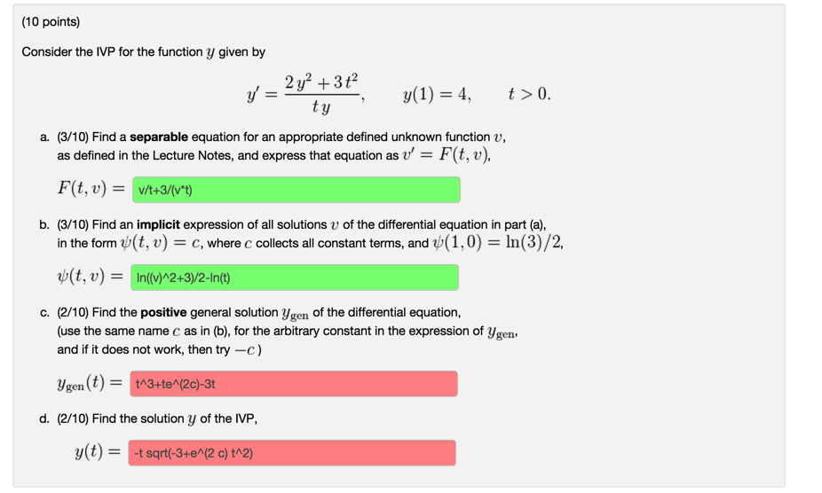 Solved Consider the IVP for the function y given by a. | Chegg.com