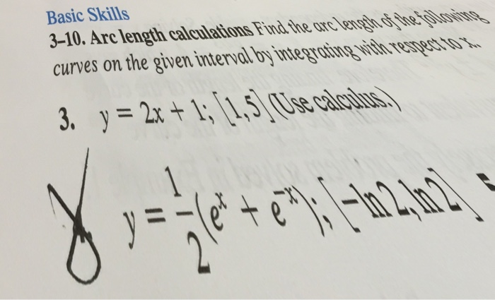 Solved Arc length calculations find the arc length of the | Chegg.com