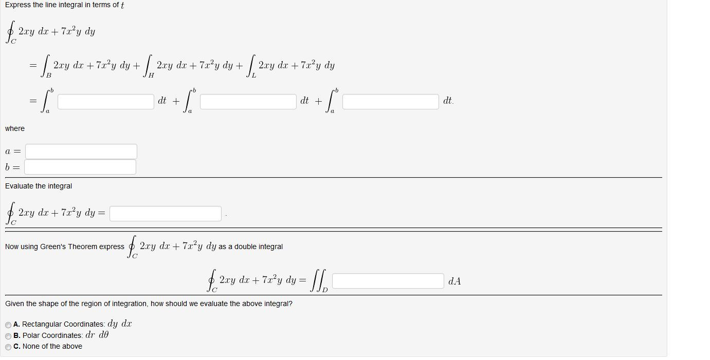 Solved Evaluate the line integral by following the given | Chegg.com