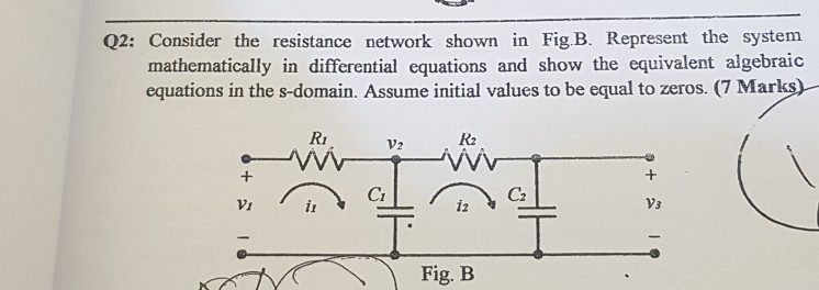 Solved 02: Consider the resistance network shown in Fig B. | Chegg.com