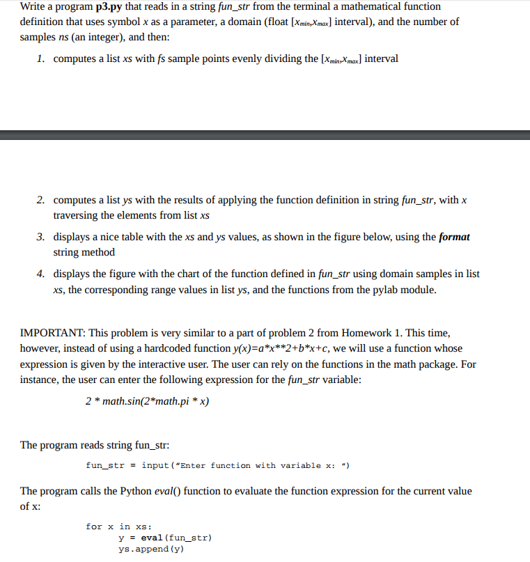 Solved Write a program p3.py that reads in a string fun_str | Chegg.com